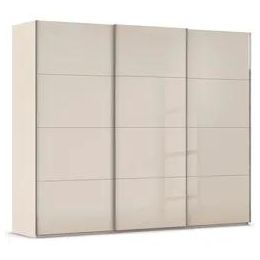 Schwebet&uuml;renschrank Rauch "Kleiderschrank Schrank Garderobe Schlafzimmerschrank SCALE-FYRA", beige (champagner, glas champagner, griffleisten chrom), B:271cm H:223cm T:68cm, Holzwerkstoff, Schr&auml;nke, Schwebet&uuml;renschrank, edle viergeteilte T&uuml;ren mit Glas-Front viele Farben MADE IN GERMANY