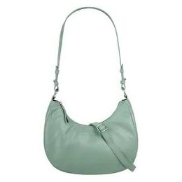 Umh&auml;ngetasche Bruno Banani, Damen, Gr. B/H/T: 28cm x 24cm x 9cm onesize, gr&uuml;n (mint), Leder, leicht gl&auml;nzend, unifarben, Taschen Umh&auml;ngetasche, echt Leder