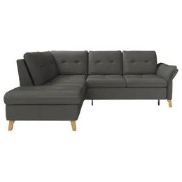 Sit & More Ecksofa SIT & MORE "G&ouml;teborg", grau (anthrazit), B:250cm H:90cm T:226cm, Sofas, Ecksofa, inkl. Sitztiefenverstellung, wahlweise mit Bettfunktion & Bettkasten