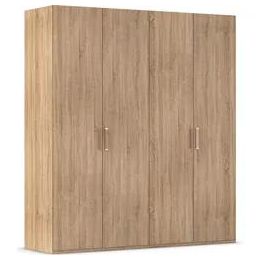 Dreht&uuml;renschrank Rauch "Kleiderschrank Schrank Garderobe Schlafzimmerschrank EVELYN", braun (eiche sonoma), B:201cm H:223cm T:60cm, Holzwerkstoff, Schr&auml;nke, Dreht&uuml;renschrank, in elegantem Stil, viel Stauraum 4 Breiten und 2 H&ouml;hen MADE IN GERMANY