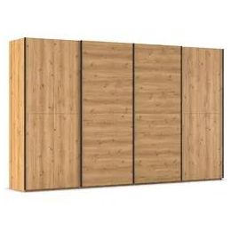 Schwebet&uuml;renschrank Rauch "Kleiderschrank Schrank Garderobe Schlafzimmerschrank SCALE-WOOD", braun (asteiche massiv, griffleisten schwarz), B:360cm H:223cm T:68cm, Holz teilmassiv, Schr&auml;nke, Schwebet&uuml;renschrank, senkrecht geteilte T&uuml;ren in robuster massiver Asteiche MADE IN GERMANY