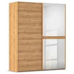 Schwebet&uuml;renschrank Rauch "Kleiderschrank Schrank Garderobe Schlafzimmerschrank SCALE-LINE", braun (asteiche), B:181cm H:223cm T:68cm, Holzwerkstoff, Schr&auml;nke, Schwebet&uuml;renschrank, edle Optik mit Bauchbinde in Korpusfarbe mit Spiegel MADE IN GERMANY