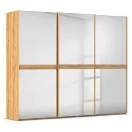 Schwebet&uuml;renschrank Rauch "Kleiderschrank Schrank Garderobe Schlafzimmerschrank SCALE-LINE", braun (asteiche), B:271cm H:223cm T:68cm, Holzwerkstoff, Schr&auml;nke, Schwebet&uuml;renschrank, edle Optik mit Bauchbinde in Korpusfarbe Spiegelfront MADE IN GERMANY