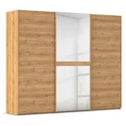 Schwebet&uuml;renschrank Rauch "Kleiderschrank Schrank Garderobe Schlafzimmerschrank SCALE-LINE", braun (asteiche), B:271cm H:223cm T:68cm, Holzwerkstoff, Schr&auml;nke, Schwebet&uuml;renschrank, edle Optik mit Bauchbinde in Korpusfarbe mit Spiegel MADE IN GERMANY