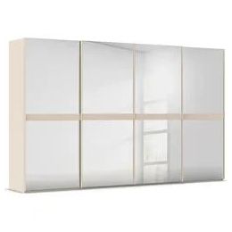 Schwebet&uuml;renschrank Rauch "Kleiderschrank Schrank Garderobe Schlafzimmerschrank SCALE-LINE", beige (champagner), B:360cm H:223cm T:68cm, Holzwerkstoff, Schr&auml;nke, Schwebet&uuml;renschrank, edle Optik mit Bauchbinde in Korpusfarbe Spiegelfront MADE IN GERMANY