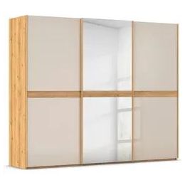 Schwebet&uuml;renschrank Rauch "Kleiderschrank Schrank Garderobe Schlafzimmerschrank SCALE-LINE", braun (asteiche, glas champagner), B:271cm H:223cm T:68cm, Holzwerkstoff, Schr&auml;nke, Schwebet&uuml;renschrank, edle Optik mit Bauchbinde mit Glas/Spiegel-Front MADE IN GERMANY
