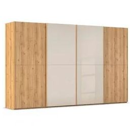 Schwebet&uuml;renschrank Rauch "Kleiderschrank Schrank Garderobe Schlafzimmerschrank SCALE-WOOD", braun (asteiche massiv, glas champagner), B:360cm H:223cm T:68cm, Holz teilmassiv, Schr&auml;nke, Schwebet&uuml;renschrank, edle geteilte Front in massiver Asteiche mit Glast&uuml;ren MADE IN GERMANY