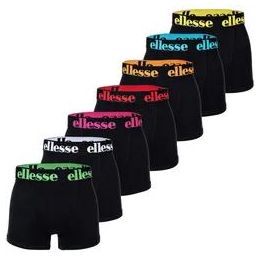Boxershorts Ellesse "Boxershort YEMA 7 Pack Boxer Shorts 7er Pack", Damen, Gr. S, bunt (schwarz, multi2), Obermaterial: 95% Baumwolle CO. 5% Elasthan EL., Unterhosen