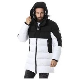 Cipo & Baxx Winterjacke CIPO & BAXX "Winterjacke", Herren, Gr. L, schwarz, Stoff, 100% Polyester, unifarben, regular fit normal, Jacken Winterjacke, im Kontrast-Look