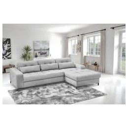 Ecksofa exxpo - SOFA FASHION "Bonito, mit R&uuml;cken- und Sitztiefenverstellung, inkl. Bett & Bettkasten", grau (warm grau), B:260cm H:85cm T:176cm, Sofas, Ecksofa, Sitztiefenverstellung,H&ouml;henverstellung