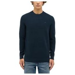 Sweater Mustang "Herren Style Elliot", Herren, Gr. 3XL, blau (navy), 100% Baumwolle, regular fit, Rundhals, Sweatshirts Sweater