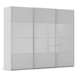 Schwebet&uuml;renschrank Rauch "Kleiderschrank Schrank Garderobe Schlafzimmerschrank SCALE-FYRA", grau (seidengrau, glas seidengrau), B:271cm H:223cm T:68cm, Holzwerkstoff, Schr&auml;nke, Schwebet&uuml;renschrank, edle T&uuml;ren viergeteilt Glas matt/gl&auml;nzend viele Farben MADE IN GERMANY