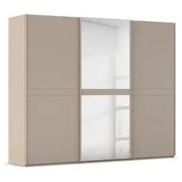 Schwebet&uuml;renschrank Rauch "Kleiderschrank Schrank Garderobe Schlafzimmerschrank SCALE-LINE", braun (fango), B:271cm H:223cm T:68cm, Holzwerkstoff, Schr&auml;nke, Schwebet&uuml;renschrank, edle Optik mit Bauchbinde in Korpusfarbe mit Spiegel MADE IN GERMANY