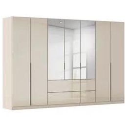 Dreht&uuml;renschrank OTTO HOME "Kleiderschrank Kleiderschr&auml;nke Schrank Garderobe AGORDO mit Glasfront", beige (beige, glas beige (champagner)), B:315cm H:210cm T:54cm, Holzwerkstoff, Schr&auml;nke, Dreht&uuml;renschrank, mit Au&szlig;enschubk&auml;sten, in 7 Breiten und 2 H&ouml;hen MADE IN GERMANY