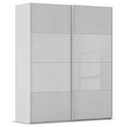 Schwebet&uuml;renschrank Rauch "Kleiderschrank Schrank Garderobe Schlafzimmerschrank SCALE-FYRA", grau (seidengrau, glas seidengrau), B:181cm H:223cm T:67cm, Holzwerkstoff, Schr&auml;nke, Schwebet&uuml;renschrank, edle T&uuml;ren viergeteilt Glas matt/gl&auml;nzend viele Farben MADE IN GERMANY