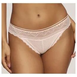 String Lascana "Tiziana", Damen, Gr. 40/42, beige (puder), Microtouch, Obermaterial: 84% Polyamid, 16% Elasthan, figurbetont, Unterhosen String, mit anteilig recycelter Spitze