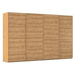 Schwebet&uuml;renschrank Rauch "Kleiderschrank Schrank Garderobe Schlafzimmerschrank SCALE-TRIO", braun (asteiche, griffleisten asteiche), B:360cm H:223cm T:68cm, Holzwerkstoff, Schr&auml;nke, Schwebet&uuml;renschrank, edle dreigeteilte Front, 2 Zierleisten in Griff-Farbe MADE IN GERMANY