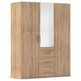 Dreht&uuml;renschrank Rauch "Kleiderschrank Schrank Garderobe Schlafzimmerschrank EVELYN", braun (eiche sonoma), B:151cm H:197cm T:61cm, Holzwerkstoff, Schr&auml;nke, Dreht&uuml;renschrank, in elegantem Stil mit Schubladen 3 Breiten und 2 H&ouml;hen MADE IN GERMANY