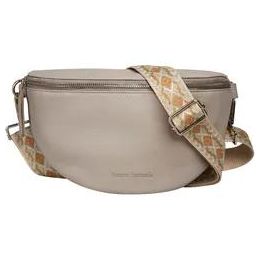 G&uuml;rteltasche Bruno Banani, Damen, Gr. B/H/T: 27cm x 15cm x 9cm onesize, beige, Leder, leicht gl&auml;nzend, unifarben, Taschen G&uuml;rteltasche, echt Leder