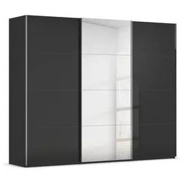Schwebet&uuml;renschrank Rauch "Kleiderschrank Schrank Garderobe Schlafzimmerschrank SCALE-FYRA", schwarz (schwarz, glas schwarz, griffleisten chrom), B:271cm H:223cm T:68cm, Holzwerkstoff, Schr&auml;nke, Schwebet&uuml;renschrank, edle viergeteilte T&uuml;ren Spiegel/Glas-Mix viele Farben MADE IN GERMANY