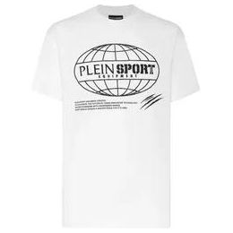 T-Shirt Plein Sport "Global Express Edition", Jungen, Gr. L, wei&szlig; (01, wei&szlig;), Obermaterial: 100% Baumwolle, Shirts T-Shirt