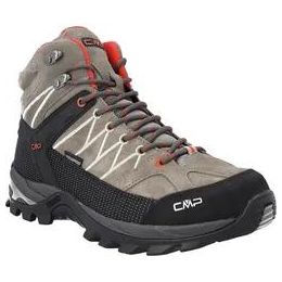 Wanderschuh CMP "RIGEL MID WP TREKKING SHOES", Damen, Gr. 47, deserto, arena, Leder, Schuhe Wanderschuh, wasserdicht