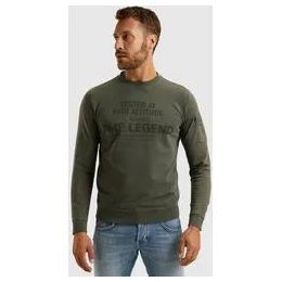 PME-Legend Sweatshirt PME LEGEND, Herren, Gr. XXL, grau (beluga), Obermaterial: 100% Baumwolle, bedruckt, regular fit taillenbedeckt, Rundhals, Rippb&uuml;ndchen, Sweatshirts Sweatshirt, mit Logo Schriftzug