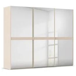 Schwebet&uuml;renschrank Rauch "Kleiderschrank Schrank Garderobe Schlafzimmerschrank SCALE-LINE", beige (champagner), B:271cm H:223cm T:68cm, Holzwerkstoff, Schr&auml;nke, Schwebet&uuml;renschrank, edle Optik mit Bauchbinde in Korpusfarbe Spiegelfront MADE IN GERMANY
