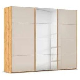 Schwebet&uuml;renschrank Rauch "Kleiderschrank Schrank Garderobe Schlafzimmerschrank SCALE-FYRA", braun (asteiche, glas champagner, griffleisten asteiche), B:271cm H:223cm T:68cm, Holzwerkstoff, Schr&auml;nke, Schwebet&uuml;renschrank, edle viergeteilte T&uuml;ren Spiegel/Glas-Mix viele Farben MADE IN GERMANY