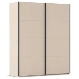 Schwebet&uuml;renschrank Rauch "Kleiderschrank Schrank Garderobe Schlafzimmerschrank SCALE-FYRA", beige (champagner, griffleisten schwarz), B:181cm H:223cm T:68cm, Holzwerkstoff, Schr&auml;nke, Schwebet&uuml;renschrank, edle viergeteilte T&uuml;ren viele Farben und Griff-Farben MADE IN GERMANY