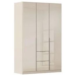 Dreht&uuml;renschrank OTTO HOME "Kleiderschrank Kleiderschr&auml;nke Schrank Garderobe AGORDO mit Glasfront", beige (beige, glas beige (champagner)), B:136cm H:229cm T:54cm, Holzwerkstoff, Schr&auml;nke, Dreht&uuml;renschrank, mit Au&szlig;enschubk&auml;sten, in 7 Breiten und 2 H&ouml;hen MADE IN GERMANY