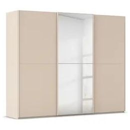 Schwebet&uuml;renschrank Rauch "Kleiderschrank Schrank Garderobe Schlafzimmerschrank SCALE-DUO", beige (champagner, griffleisten champagner), B:271cm H:223cm T:68cm, Holzwerkstoff, Schr&auml;nke, Schwebet&uuml;renschrank, edle zweigeteilte T&uuml;ren, Spiegel und 3 Zierleisten MADE IN GERMANY