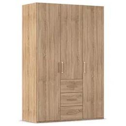 Dreht&uuml;renschrank Rauch "Kleiderschrank Schrank Garderobe Schlafzimmerschrank EVELYN", braun (eiche sonoma), B:151cm H:223cm T:60cm, Holzwerkstoff, Schr&auml;nke, Dreht&uuml;renschrank, in elegantem Stil mit Schubladen 3 Breiten und 2 H&ouml;hen MADE IN GERMANY