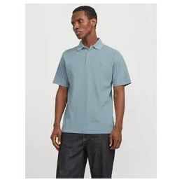 Jack & Jones Poloshirt JACK & JONES "JPRCCWILLIAM WASH SS POLO SN", Herren, Gr. M, grau (flint stone), Jersey, Obermaterial: 100% Baumwolle, unifarben, regular fit, Shirts