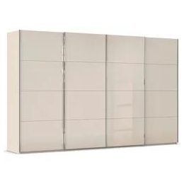 Schwebet&uuml;renschrank Rauch "Kleiderschrank Schrank Garderobe Schlafzimmerschrank SCALE-FYRA", beige (champagner, glas champagner, griffleisten chrom), B:360cm H:223cm T:68cm, Holzwerkstoff, Schr&auml;nke, Schwebet&uuml;renschrank, edle viergeteilte T&uuml;ren mit Glas-Front viele Farben MADE IN GERMANY