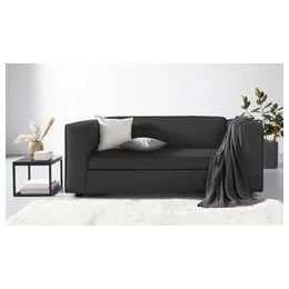 Schlafsofa Home Affaire "Asmund, Design-Schlafsofa, komfortable Bedienung", grau (anthrazit), B:210cm H:84cm T:95cm, Sofas, Schlafsofa, perfekter Sitzkomfort, Liegefl&auml;che 160/200 cm