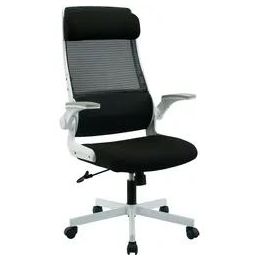 B&uuml;rostuhl OTTO HOME "Menton, ergonomischer Schreibtischstuhl", schwarz (schwarz, wei&szlig;), B:68cm H:119cm T:72cm, St&uuml;hle, B&uuml;rostuhl, inkl. Kopfkissen, Lendenwirbelst&uuml;tze, modernes Design