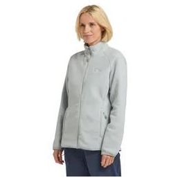 Fleecejacke Jack Wolfskin "MOONRISE FZ W", Damen, Gr. XS, grau (cool, grau), Obermaterial: 100% Polyester. Futter: 100% Polyester, Jacken Fleecejacke