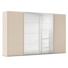 Schwebet&uuml;renschrank Rauch "Kleiderschrank Schrank Garderobe Schlafzimmerschrank SCALE-FYRA", beige (champagner, griffleisten champagner), B:360cm H:223cm T:68cm, Holzwerkstoff, Schr&auml;nke, Schwebet&uuml;renschrank, edle viergeteilte T&uuml;ren mit Spiegel und vielen Farben MADE IN GERMANY