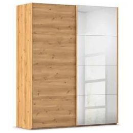 Schwebet&uuml;renschrank Rauch "Kleiderschrank Schrank Garderobe Schlafzimmerschrank SCALE-FYRA", braun (asteiche, griffleisten asteiche), B:181cm H:223cm T:68cm, Holzwerkstoff, Schr&auml;nke, Schwebet&uuml;renschrank, edle viergeteilte T&uuml;ren mit Spiegel und vielen Farben MADE IN GERMANY