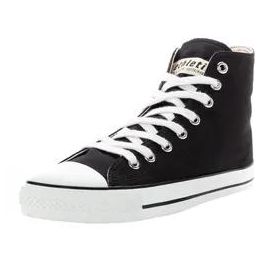Sneaker Ethletic "White Cap Hi Cut", Damen, Gr. 40, schwarz-wei&szlig; (jet schwarz, just wei&szlig;), Obermaterial: 100% Baumwolle; Futter: 100% Baumwolle; Decksohle: 100% Baumwolle; Sohle: 100% Naturkautschuk, Schuhe Sneakerboots Canvassneaker Sneaker high, Keine Angabe