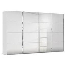 Schwebet&uuml;renschrank Rauch "Kleiderschrank Schrank Garderobe Schlafzimmerschrank SCALE-FYRA", grau (seidengrau), B:360cm H:223cm T:68cm, Holzwerkstoff, Schr&auml;nke, Schwebet&uuml;renschrank, edle viergeteilte T&uuml;ren, Spiegelfront und viele Farben MADE IN GERMANY