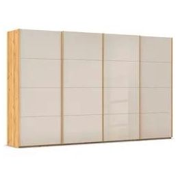 Schwebet&uuml;renschrank Rauch "Kleiderschrank Schrank Garderobe Schlafzimmerschrank SCALE-FYRA", braun (asteiche, glas champagner, griffleisten asteiche), B:360cm H:223cm T:68cm, Holzwerkstoff, Schr&auml;nke, Schwebet&uuml;renschrank, edle viergeteilte T&uuml;ren mit Glas-Front viele Farben MADE IN GERMANY