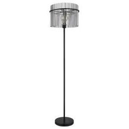 Globo LIGHTING Stehlampe "GORLEY", schwarz (schwarz matt), &Oslash; 38cm H: 152cm, 1 Stk., Leuchten, Design Glasst&auml;be, Stehleuchte, Wohnzimmer, Esszimmer, Stehlampe