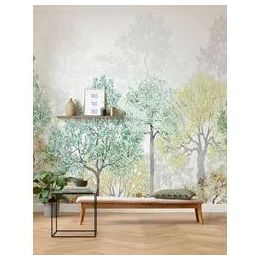 Fototapete Komar "Komar Vlies Fototapete - Bright Rainbow - Gr&ouml;&szlig;e 350 x 250 cm", lila (modern), H:1,4m L:2,5m, Vlies, Tapeten