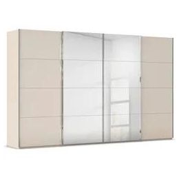 Schwebet&uuml;renschrank Rauch "Kleiderschrank Schrank Garderobe Schlafzimmerschrank SCALE-FYRA", beige (champagner, glas champagner, griffleisten chrom), B:360cm H:223cm T:68cm, Holzwerkstoff, Schr&auml;nke, Schwebet&uuml;renschrank, edle viergeteilte T&uuml;ren Spiegel/Glas-Mix viele Farben MADE IN GERMANY