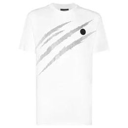 T-Shirt Plein Sport "Scratch", Jungen, Gr. M, silber (0170, wei&szlig;, silber), Obermaterial: 100% Baumwolle, Shirts T-Shirt