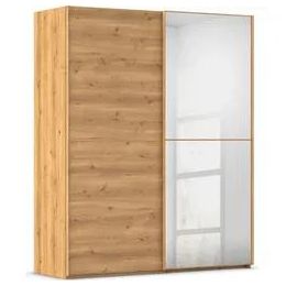 Schwebet&uuml;renschrank Rauch "Kleiderschrank Schrank Garderobe Schlafzimmerschrank SCALE-DUO", braun (asteiche, griffleisten asteiche), B:181cm H:223cm T:68cm, Holzwerkstoff, Schr&auml;nke, Schwebet&uuml;renschrank, edle zweigeteilte T&uuml;ren, Spiegel und 3 Zierleisten MADE IN GERMANY