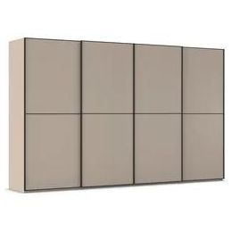 Schwebet&uuml;renschrank Rauch "Kleiderschrank Schrank Garderobe Schlafzimmerschrank SCALE-DUO", grau (fango, griffleisten schwarz), B:360cm H:223cm T:68cm, Holzwerkstoff, Schr&auml;nke, Schwebet&uuml;renschrank, edle zweigeteilte T&uuml;ren und 3 Zierleisten MADE IN GERMANY