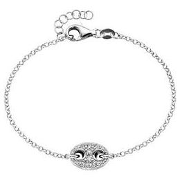 Armband Smart Jewel "Mittelteil mit Zirkonia, Silber 925", silber, Armb&auml;nder, Damen, 19cm, Silber 925 (Sterlingsilber), Armband